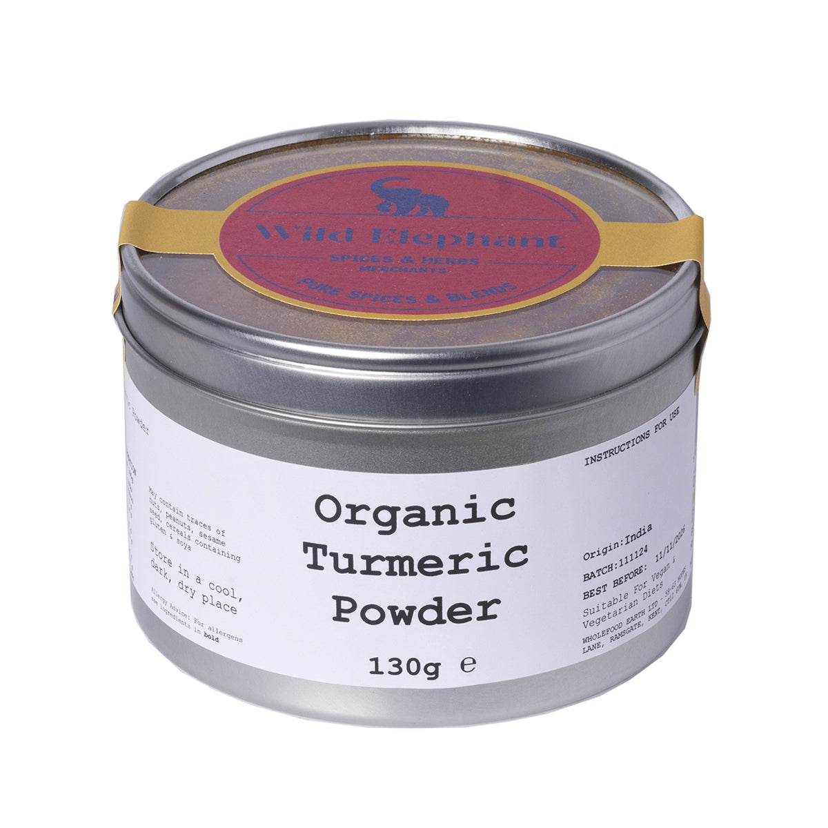 Organic Turmeric Powder - Wild Elephant - 130g – ArtisanBox